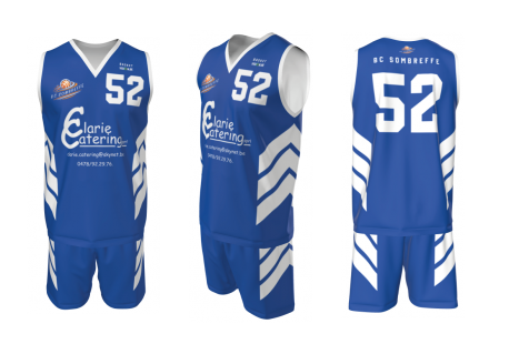 Basketbal tenue bedrukt in full colour sublimatie