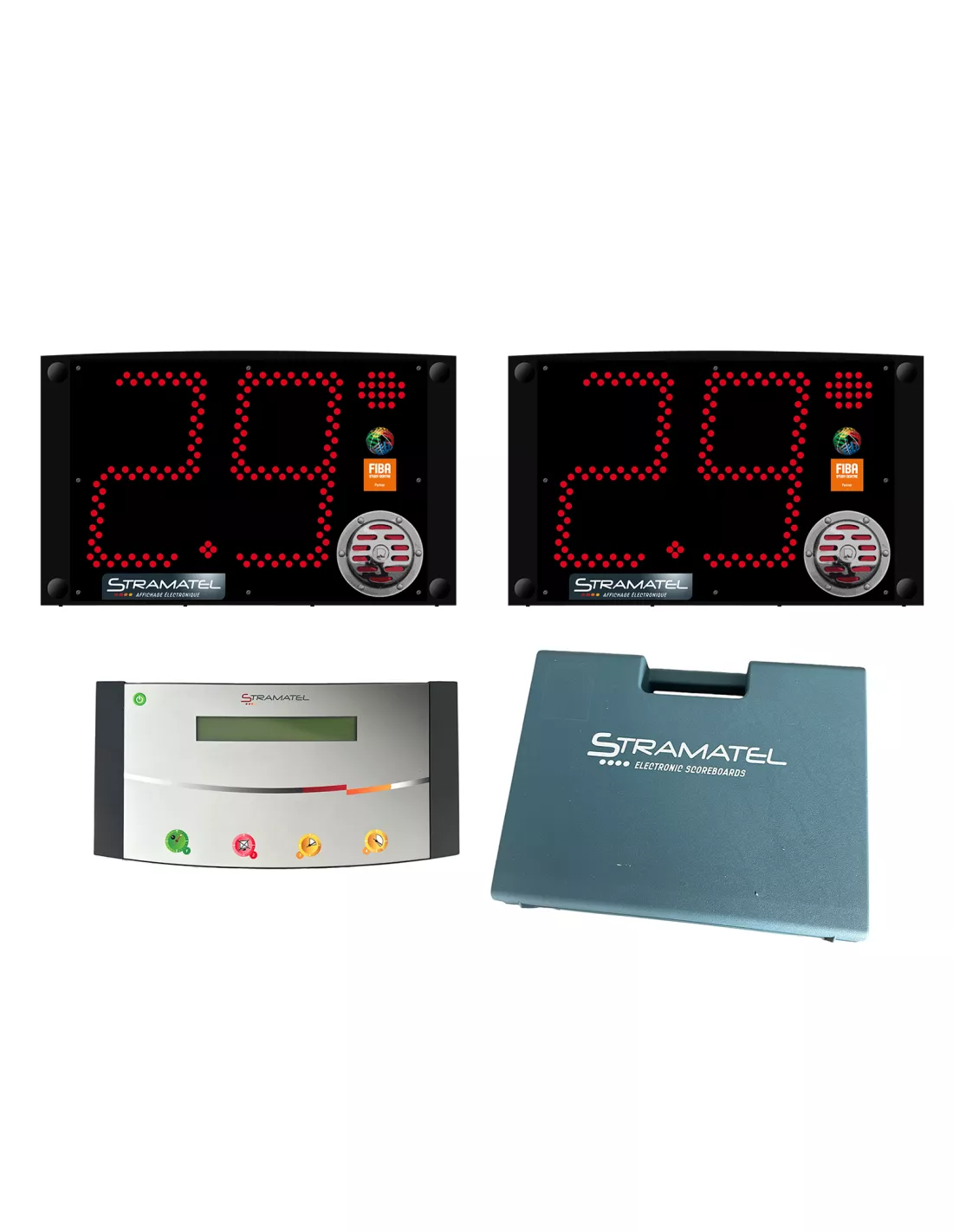 Display set and console for 24-second basketball stopwatch